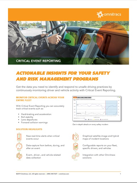 Omnitracs Critical Event Reporting (Brochure) | Omnitracs